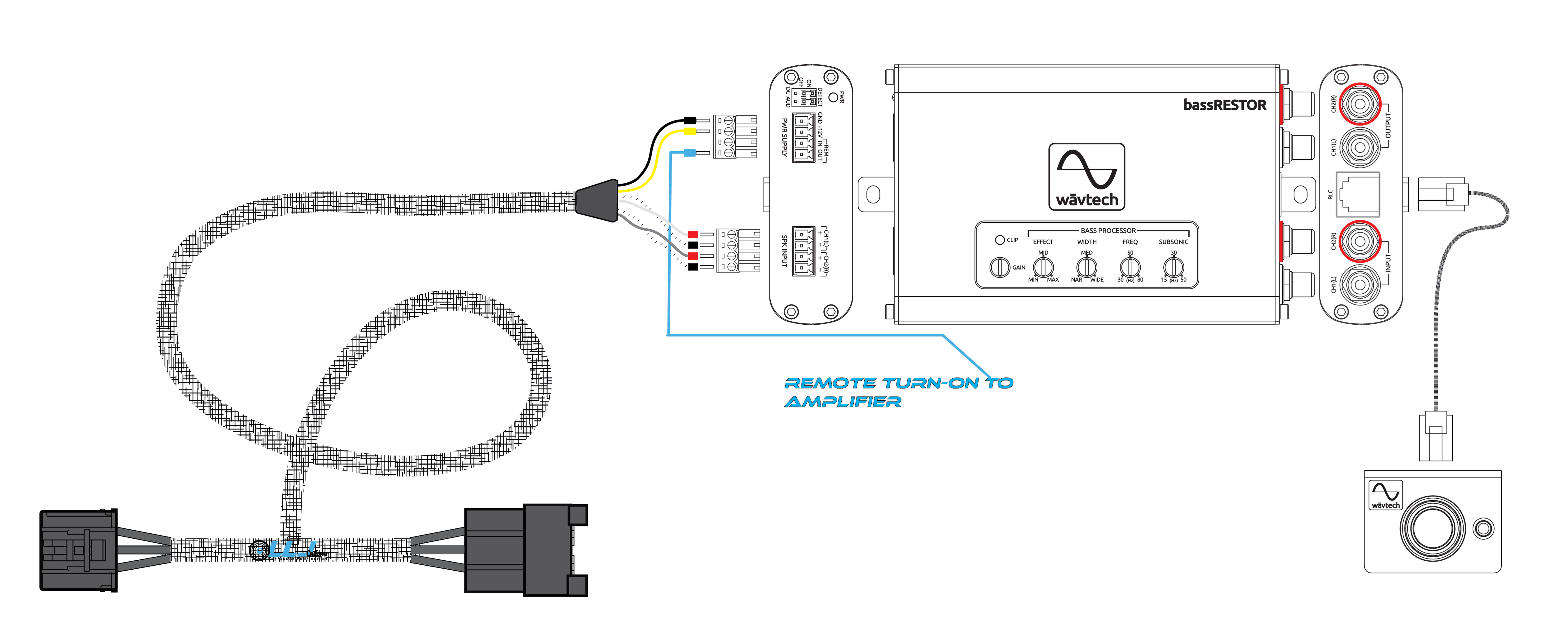 GM Chevy T-harness Black/Gray Connectors 2018-2024 (Non-Amplified) R2R ...